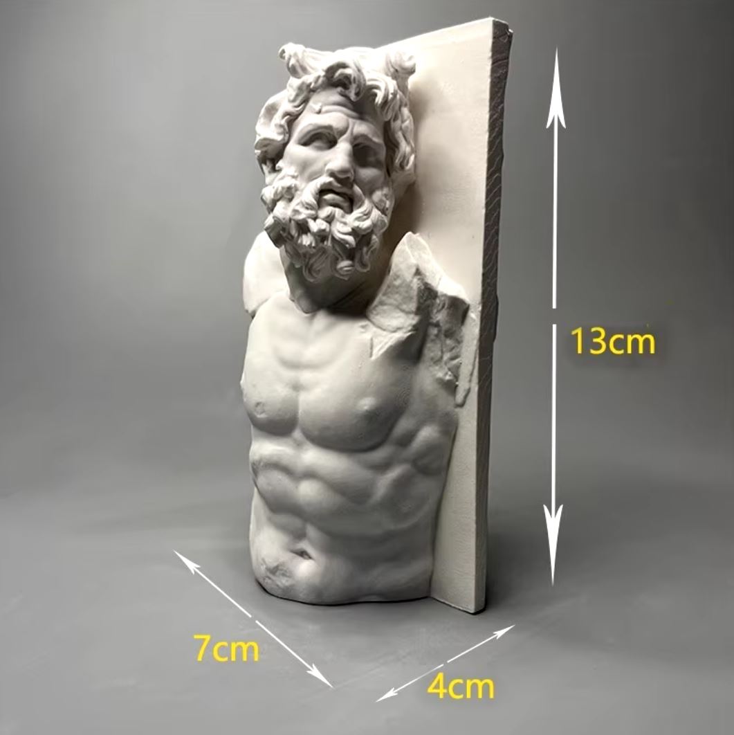 Sculpture murale homme grec 13 cm– Omega Statue