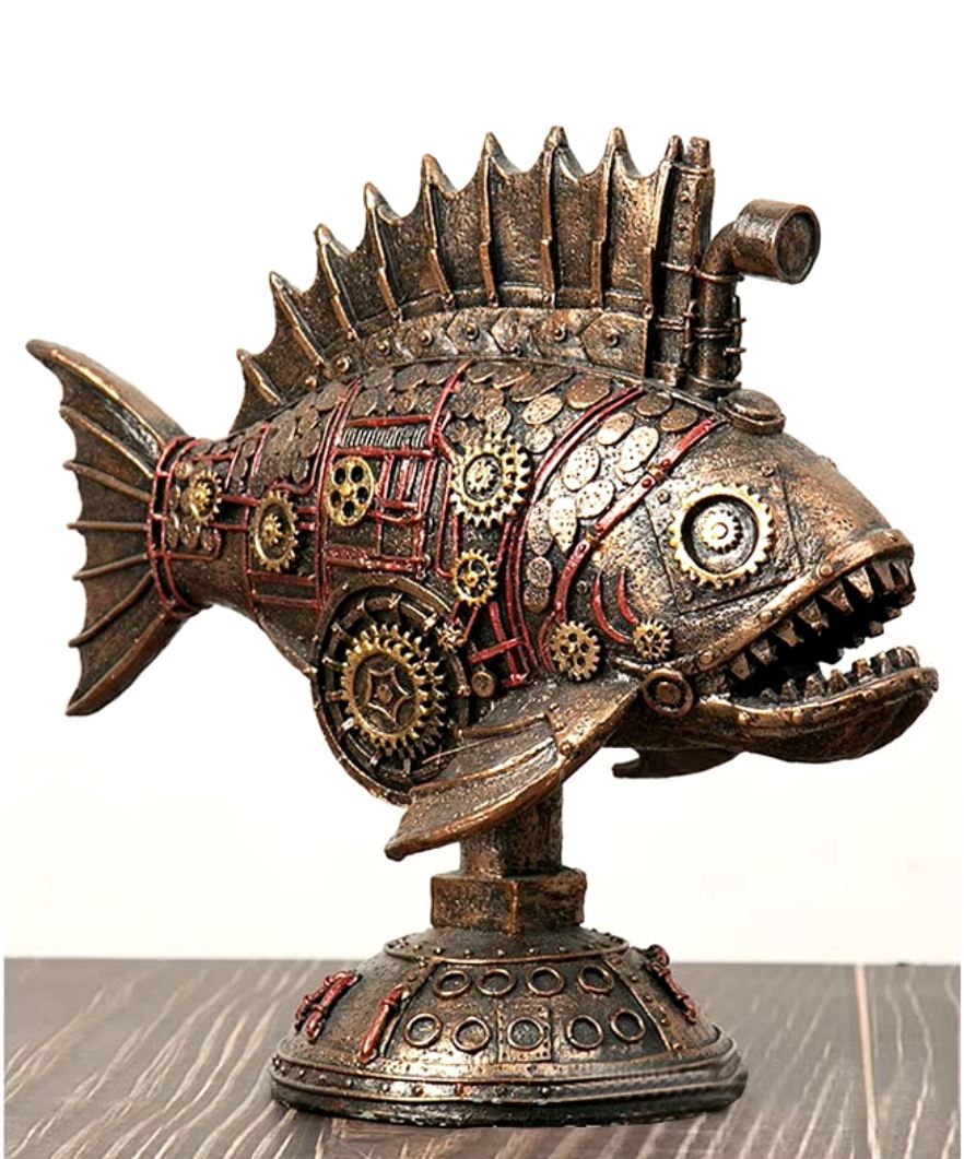 Statue poisson steamunk 23 cm– Omega Statue